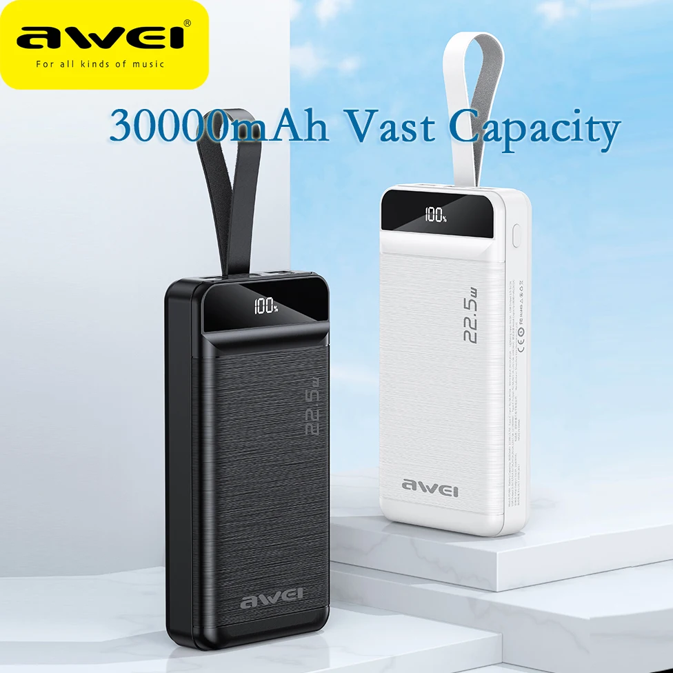 Awei-P140K-30000mAh-Power-Bank-Digital-Display-22-5W-Fast-Charge ...
