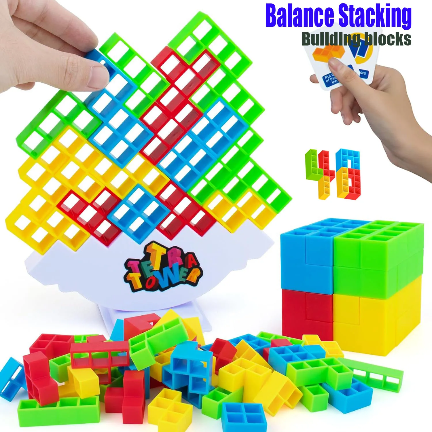 Balance-Stacking-Board-Bricks-Kids-Adults-Tower-Block-Toys-for-Family ...