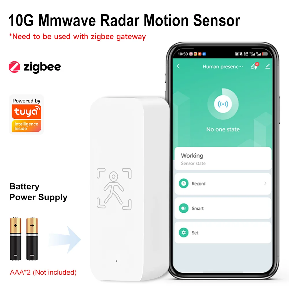 iHseno Tuya Zigbee 10G MmWave Radar Human Micro Wave PIR Motion Sensor ...