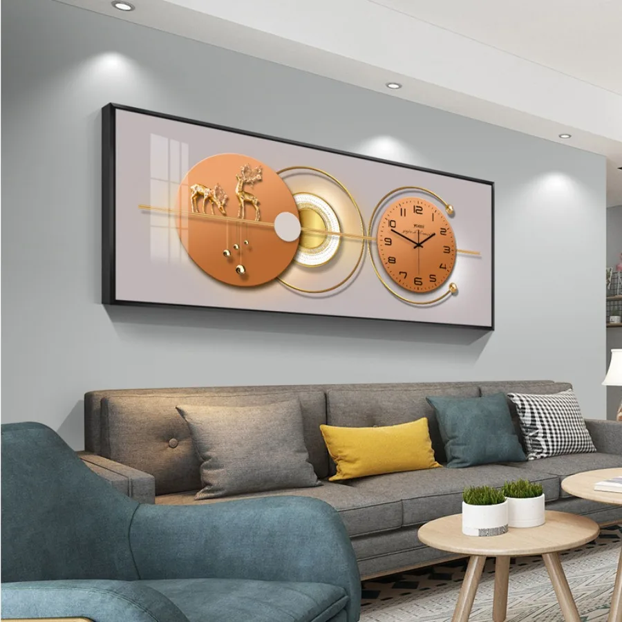 Metal-Modern-Unique-Clock-Wall-Hanging-Silent-Battery-Operated-Watches ...