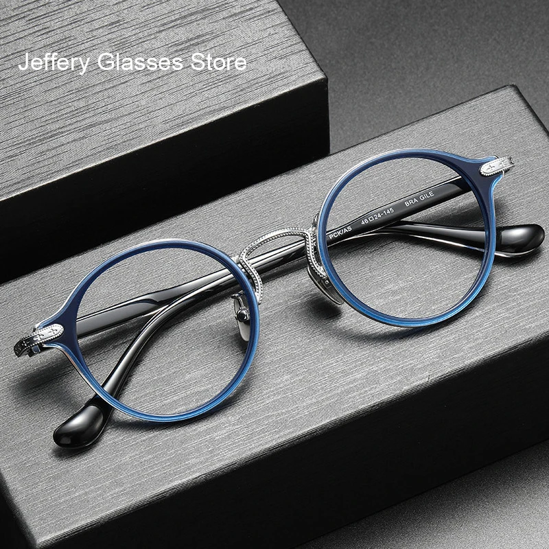 Handmade Acetate Titanium Prescription Glasses Frame Japanese Fashion ...