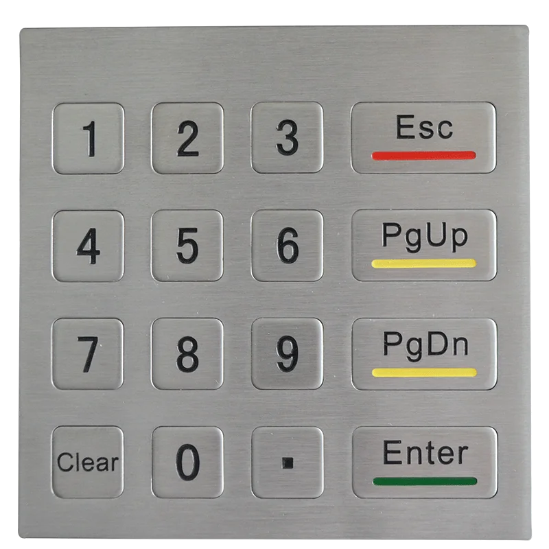 4x4 Metal Matrix Keypad IP65 Waterproof Industrial Keyboard Custom ...