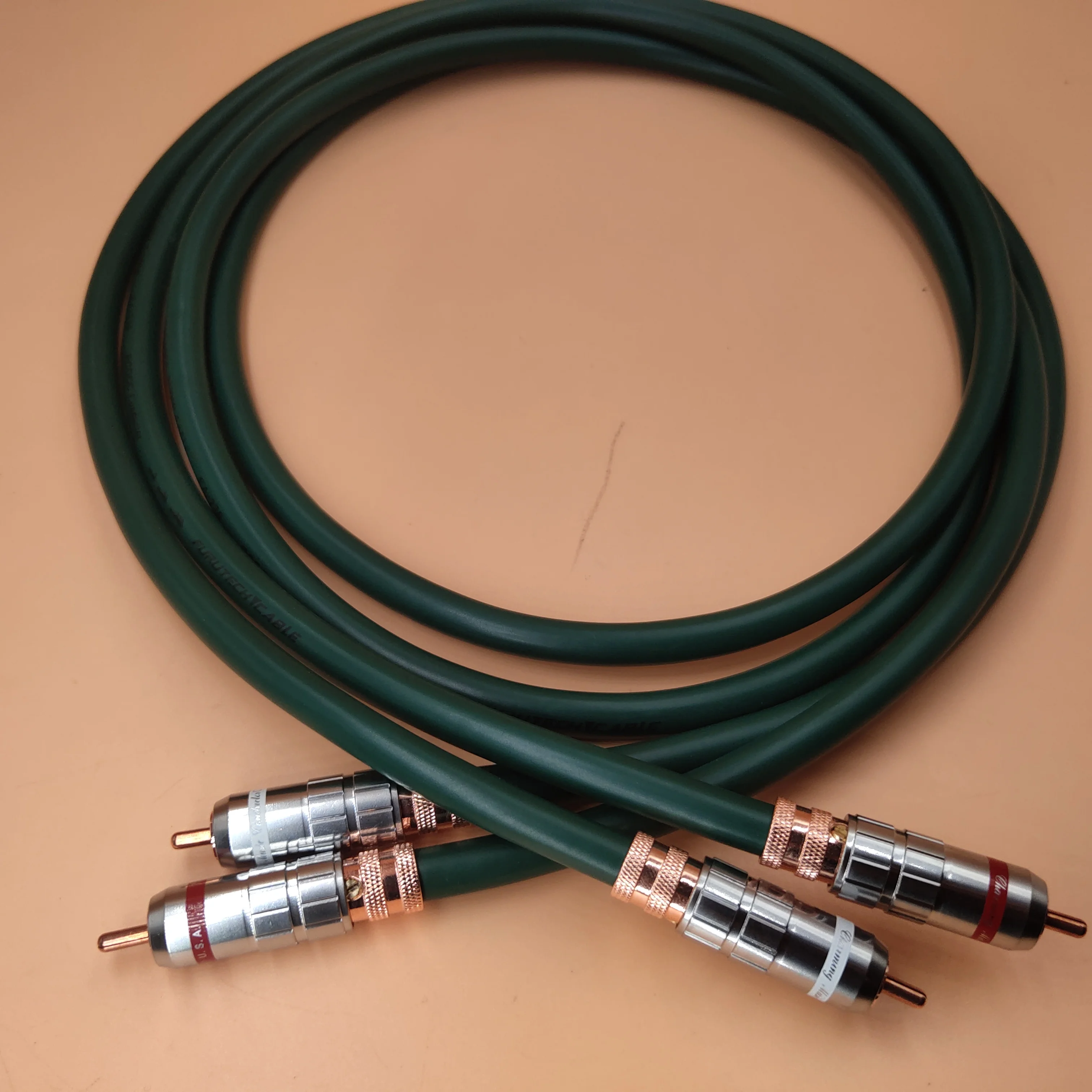 Pair high quality furutech FA-220 OCC HiFi Audio Signal Cable RCA Tube ...