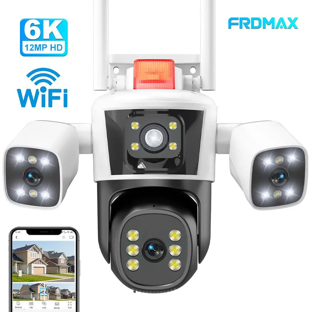 6K-12MP-WiFi-IP-Camera-Outdoor-Three-lens-Vista-Panor-mica-C-mera-de ...