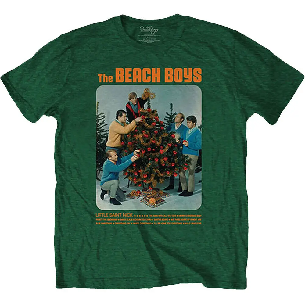 Mens-Beach-Boys-Xmas-Album-Back-Print-Slim-Fit-T-shirt-Large-Green.jpg