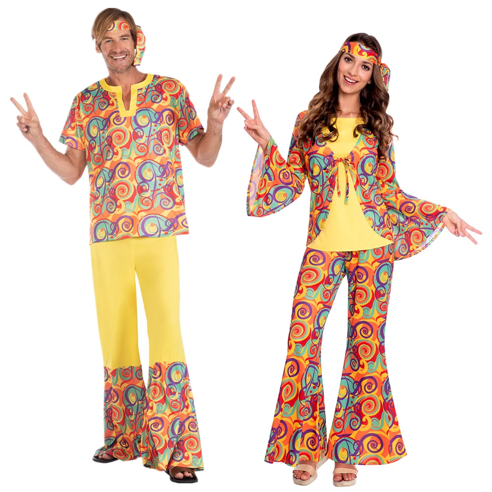 Couple-Retro-60s-70s-Peace-Love-Hippie-Costume-Halloween-Party-Rock ...