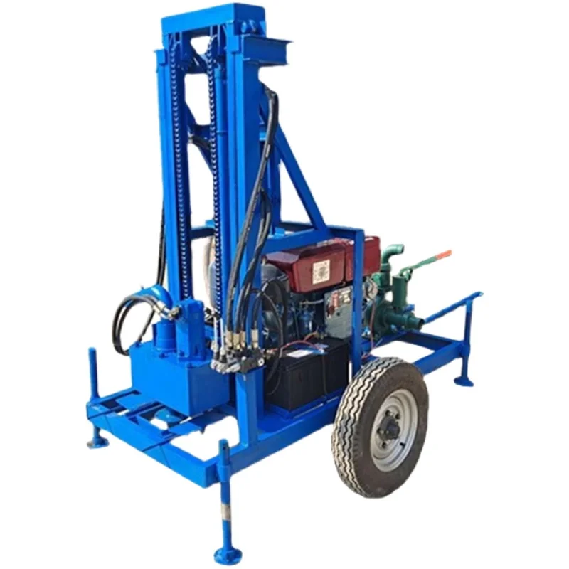 Hydraulic Diesel Well Drilling Machine Portable 120m Deep Water Drill ...