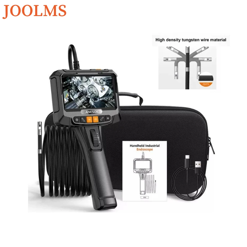 Rotating-Endoscope-Dual-lens-Camera-2-way-Borescope-5-inch-IPS-Steering ...