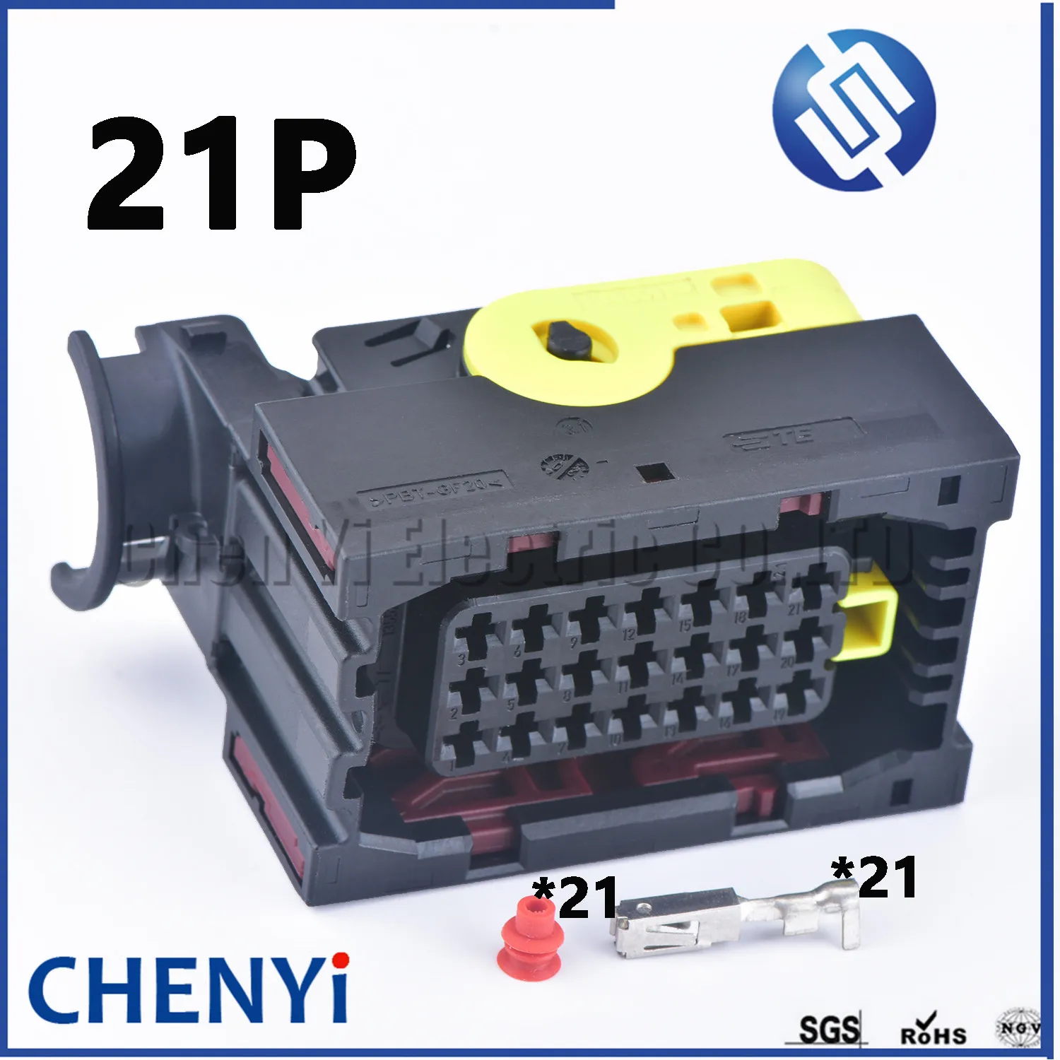 TE-Tyco-AMP-conectores-ECU-de-21-pines-enchufe-de-cableado-hembra-negra ...