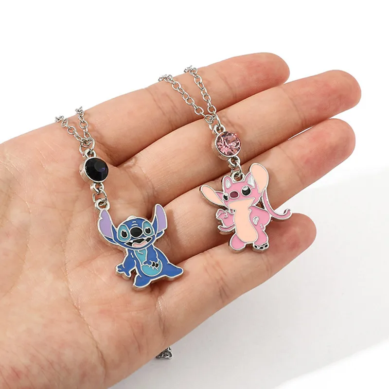 New-Anime-Stitch-Necklace-Kawaii-Lilo-Stitch-Metal-Couples-Necklace ...