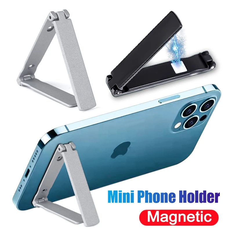 Magnetic-Ultra-Thin-Foldable-Mobile-Phone-Holder-Bracket-Metal-Desktop ...