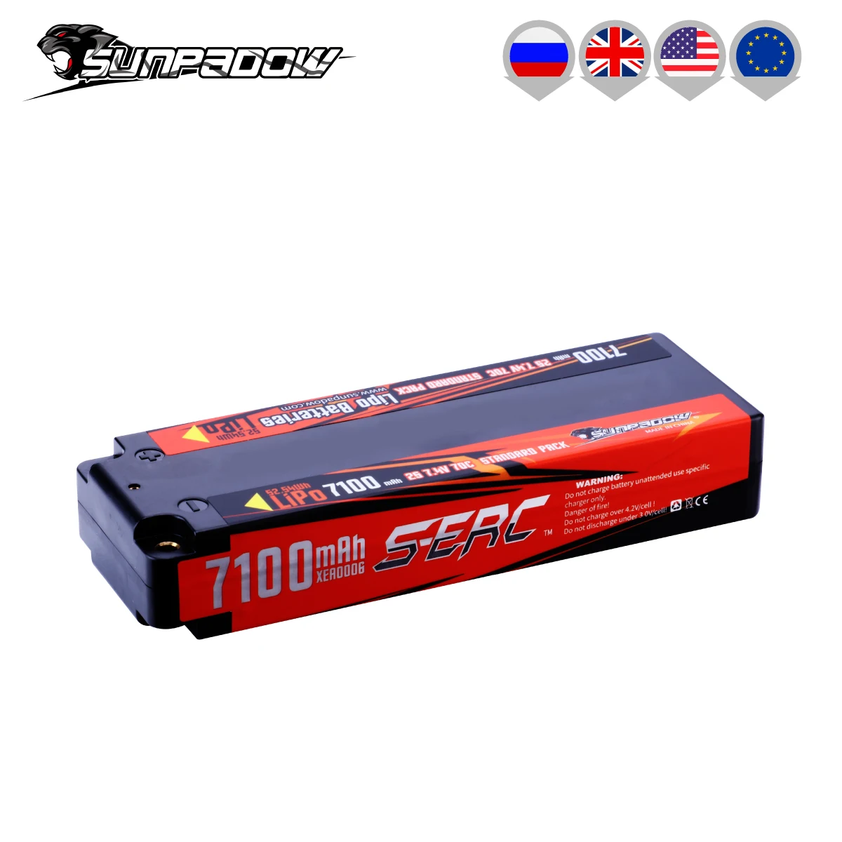 2s Lipo Battery Sunpadow | 2s Lipo Battery Bullet | Rc Truggy Car ...