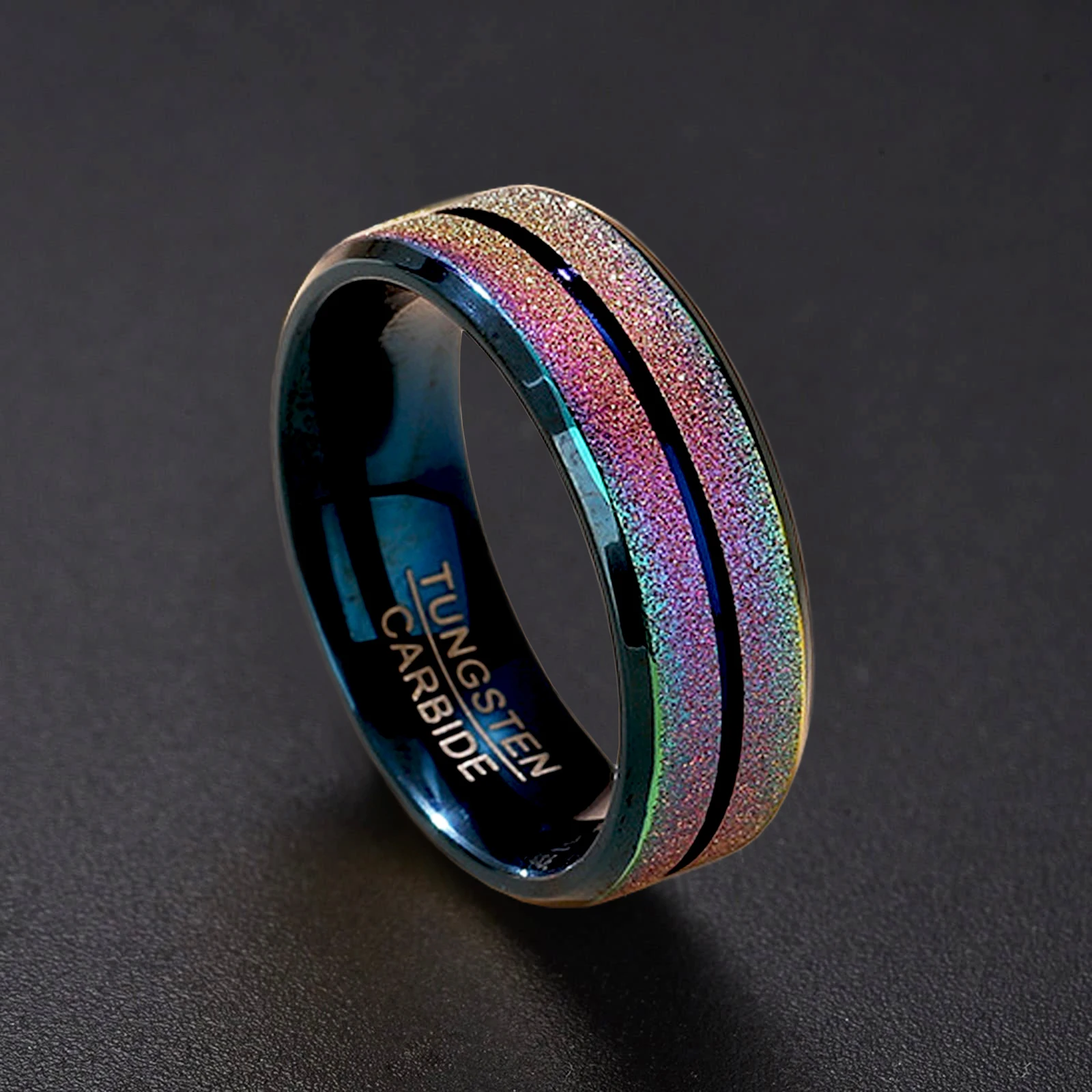 Fashion-Titanium-Stainless-Steel-Rings-For-Men-Women-Rainbow ...