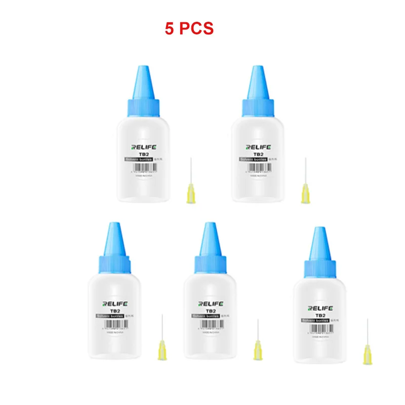5pcs TB2 RL-054 Extruded Solvent Bottle with Needle 50ML Plastic ...