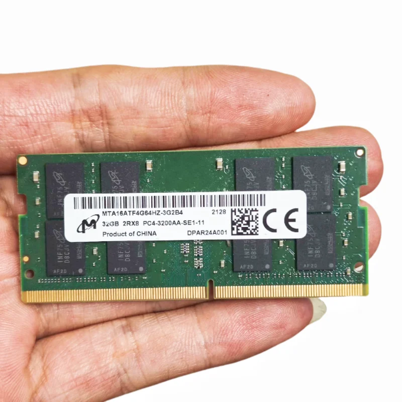 Micron RAMS DDR4 32GB 3200MHz Laptop Memory DDR4 32GB 2RX8 PC4-3200AA ...