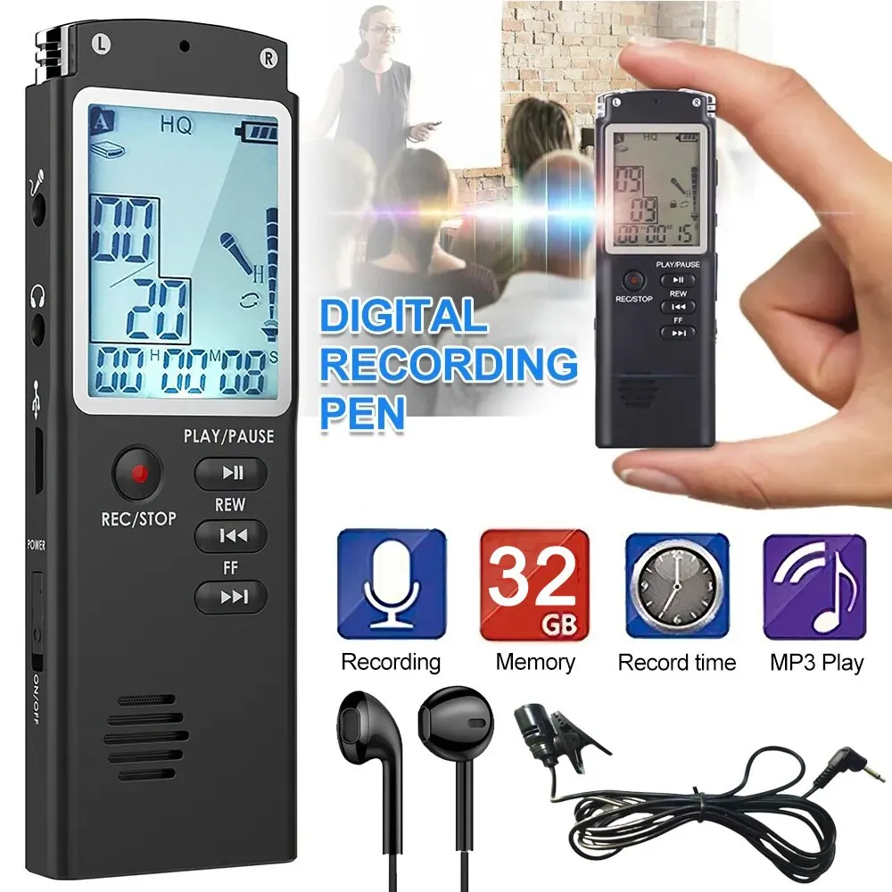 Digital-Voice-Recorder-Mini-Spy-Professional-Dictaphone-Audio-Recording ...
