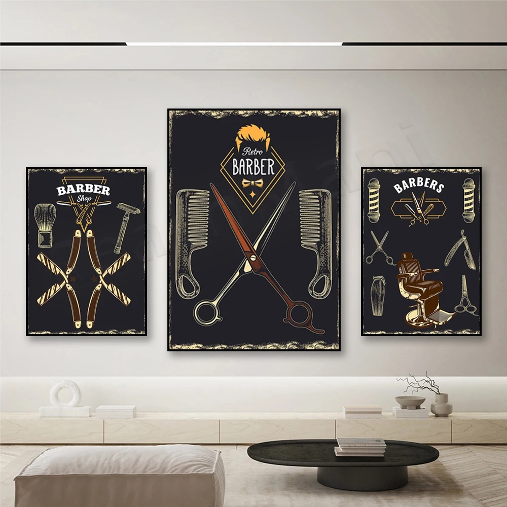 Barber Hairstyle Guide Poster