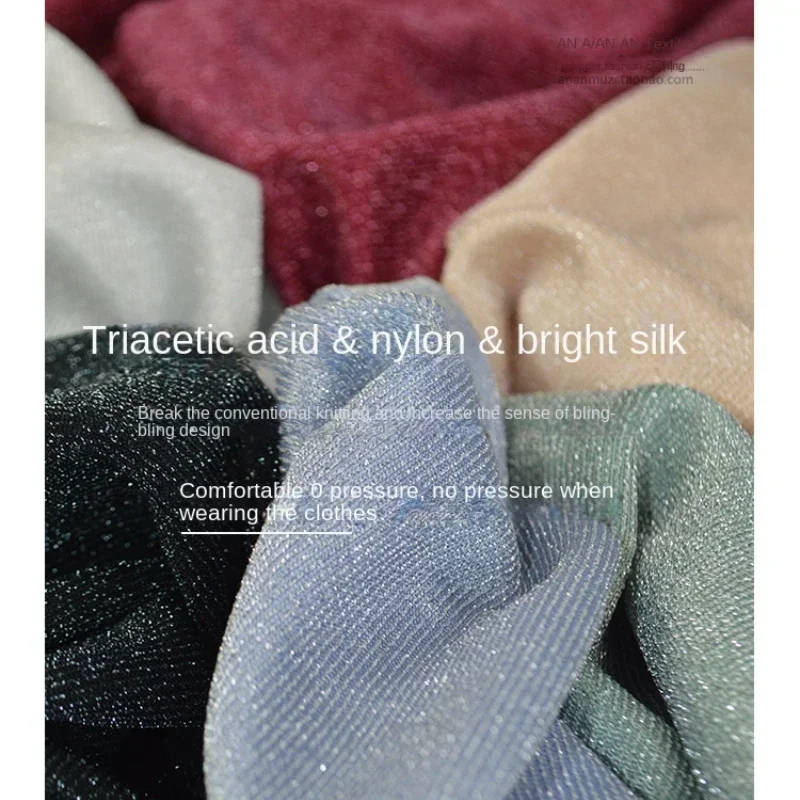 Acetic Acid Knitted Fabric Bright Silk Dress Base Clothing Design ...