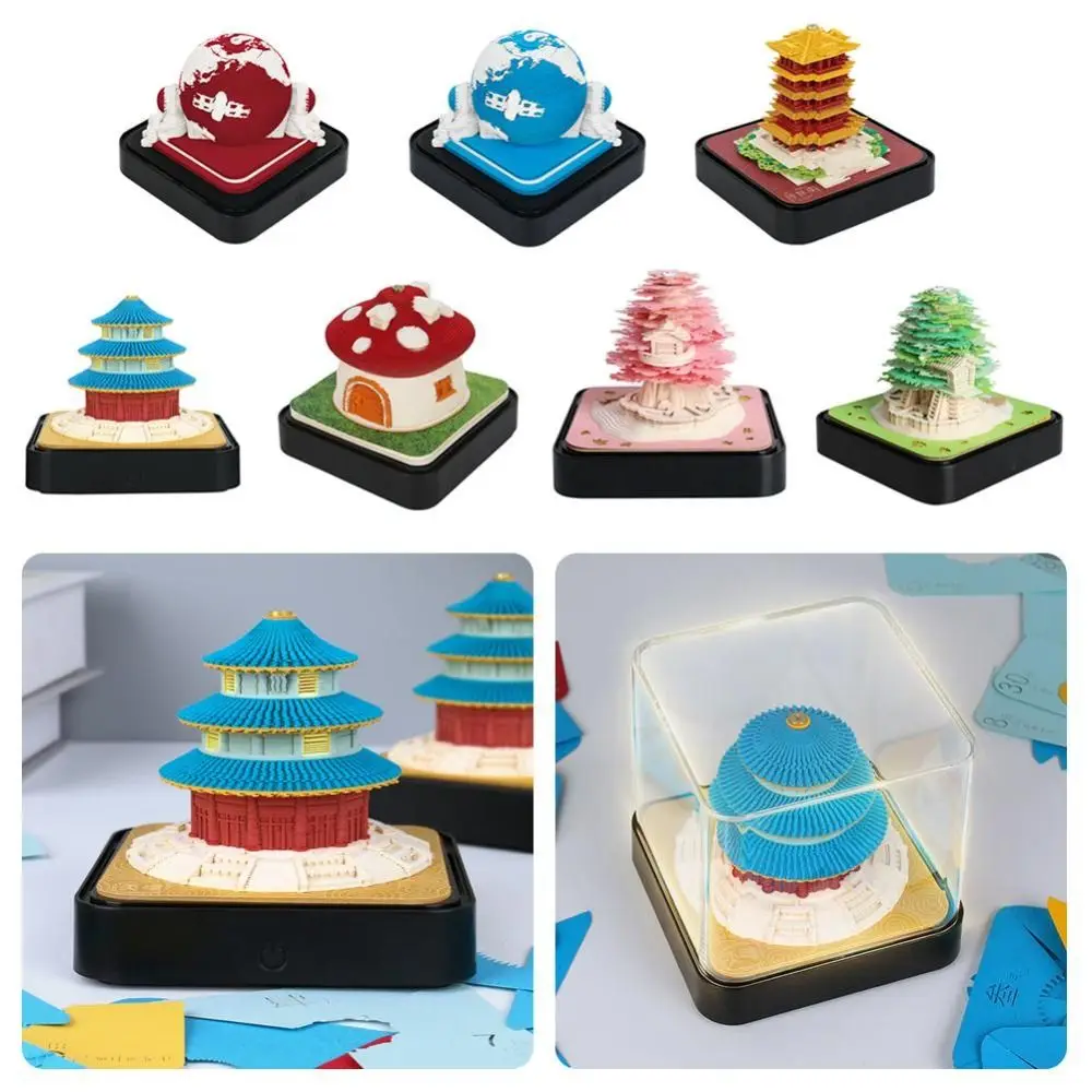 Tree-House-Paper-Carving-Calendar-Gift-With-Led-Lights-Ornaments-Time ...