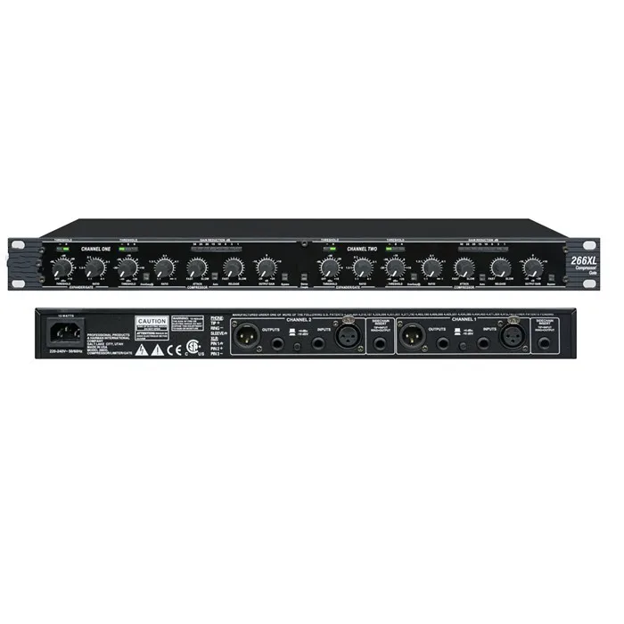 266XL Dual Channel Compressor Compression Limiter Karaoke Digital Audio ...