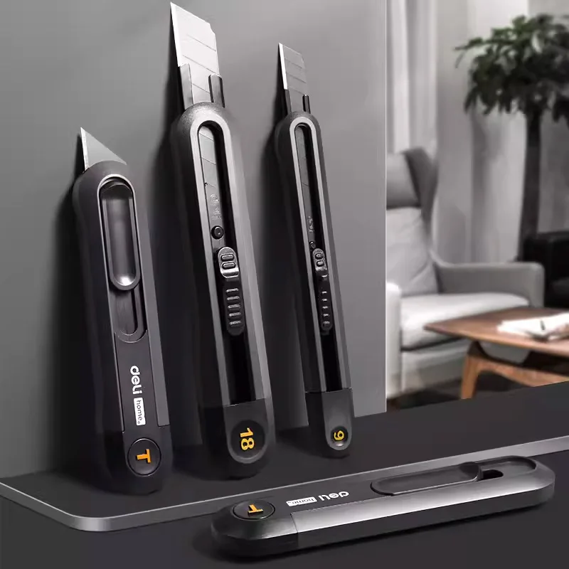 Deli-Snap-off-Utility-Knife-Retractable-Box-Cutters-9mm-18mm-High ...