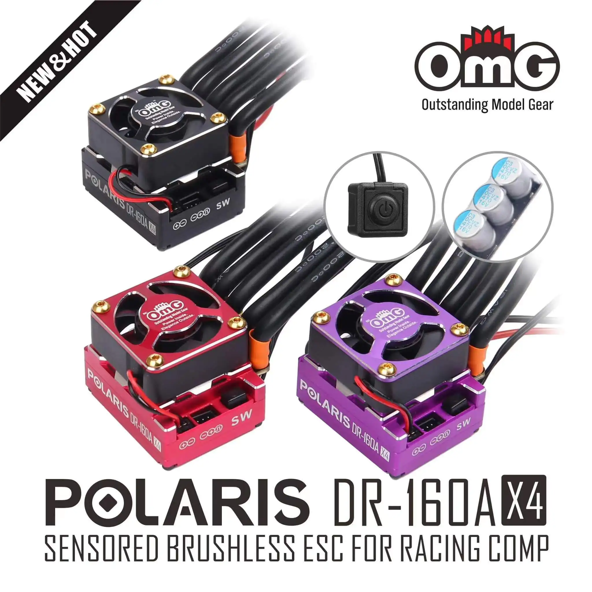 OMG-POLARIS-160A-ESC-DR-160AX4-D-Run-Sensored-Brushless-Support ...
