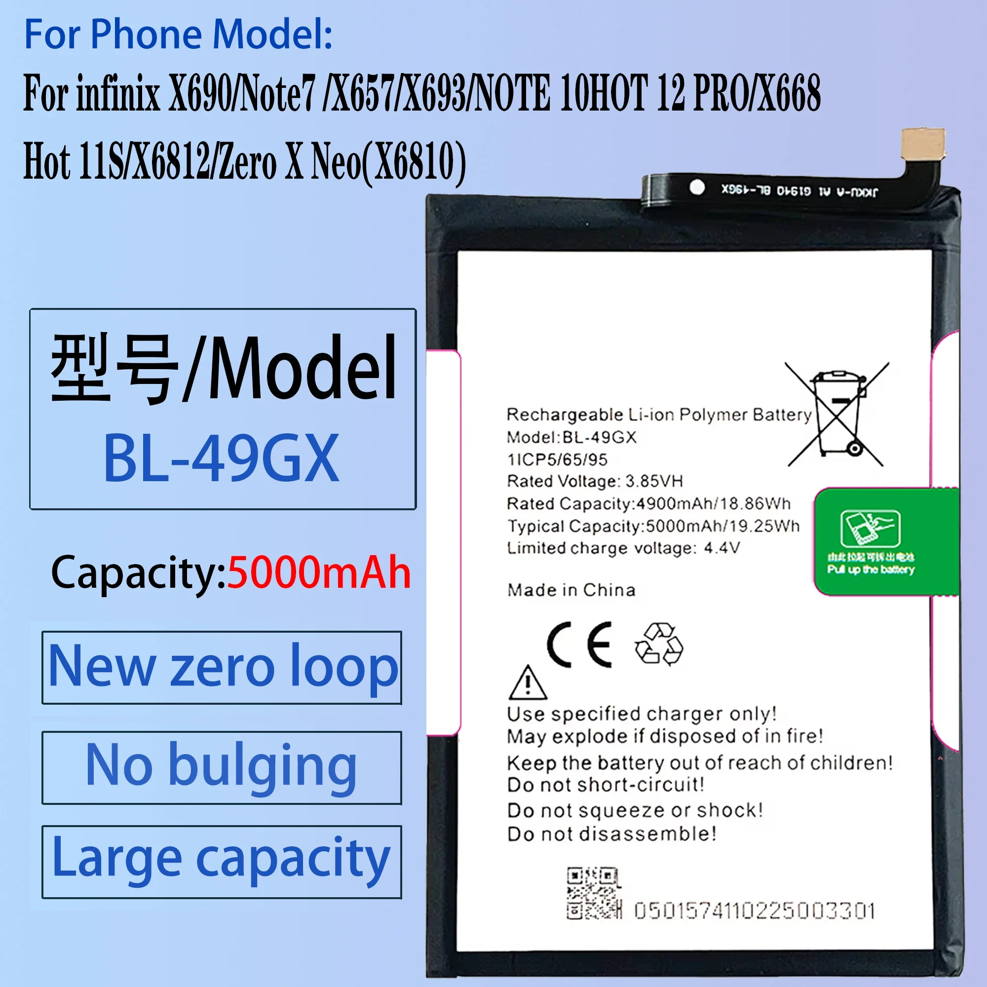 100-Original-BL-49GX-Battery-For-INFINIX-X690-Note7-X693-NOTE-10-Hot ...
