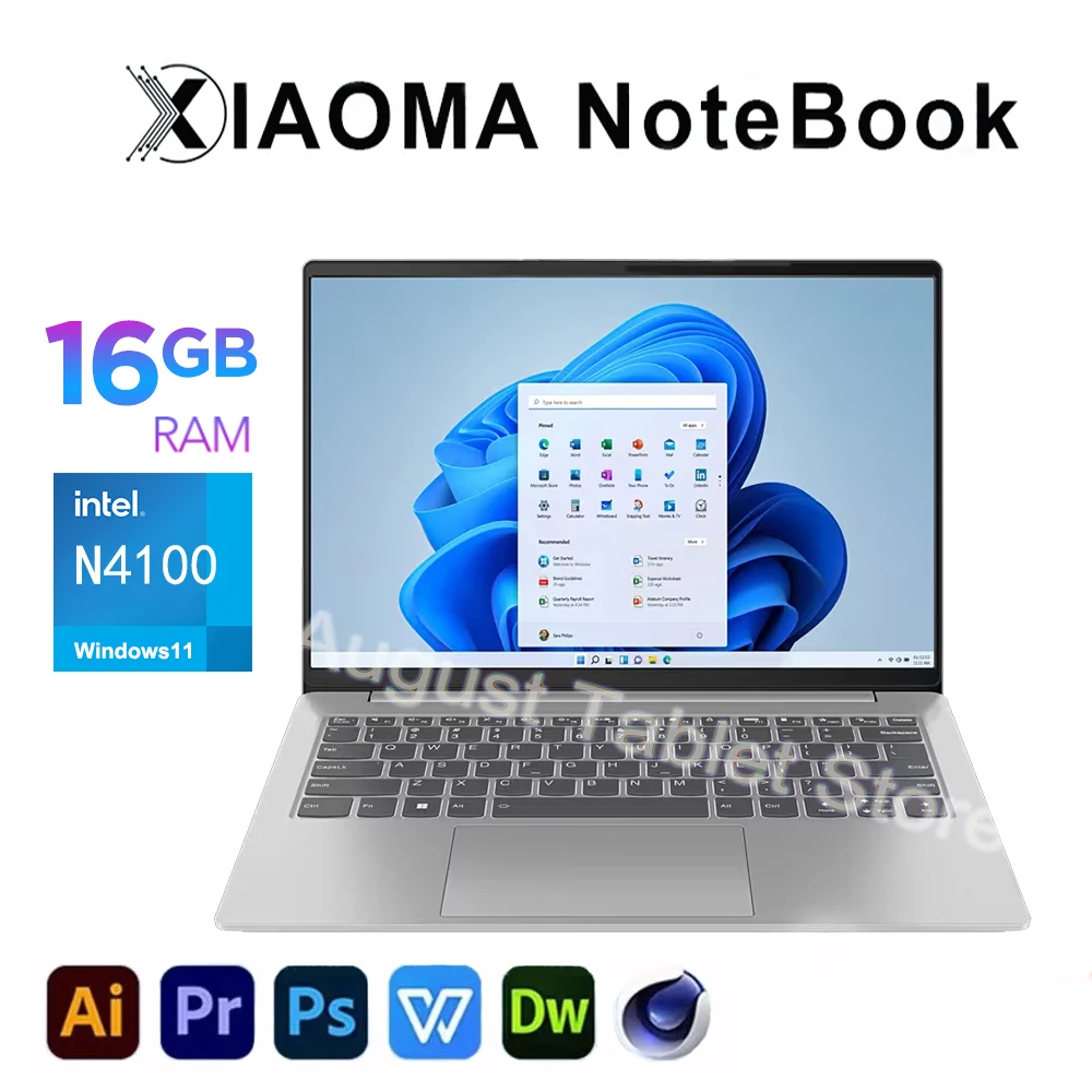 XIAOMA-Computador-port-til-Windows-11-14-1-Polegada-Intel-Celeron-N4100-16GB-256GB-512GB ...