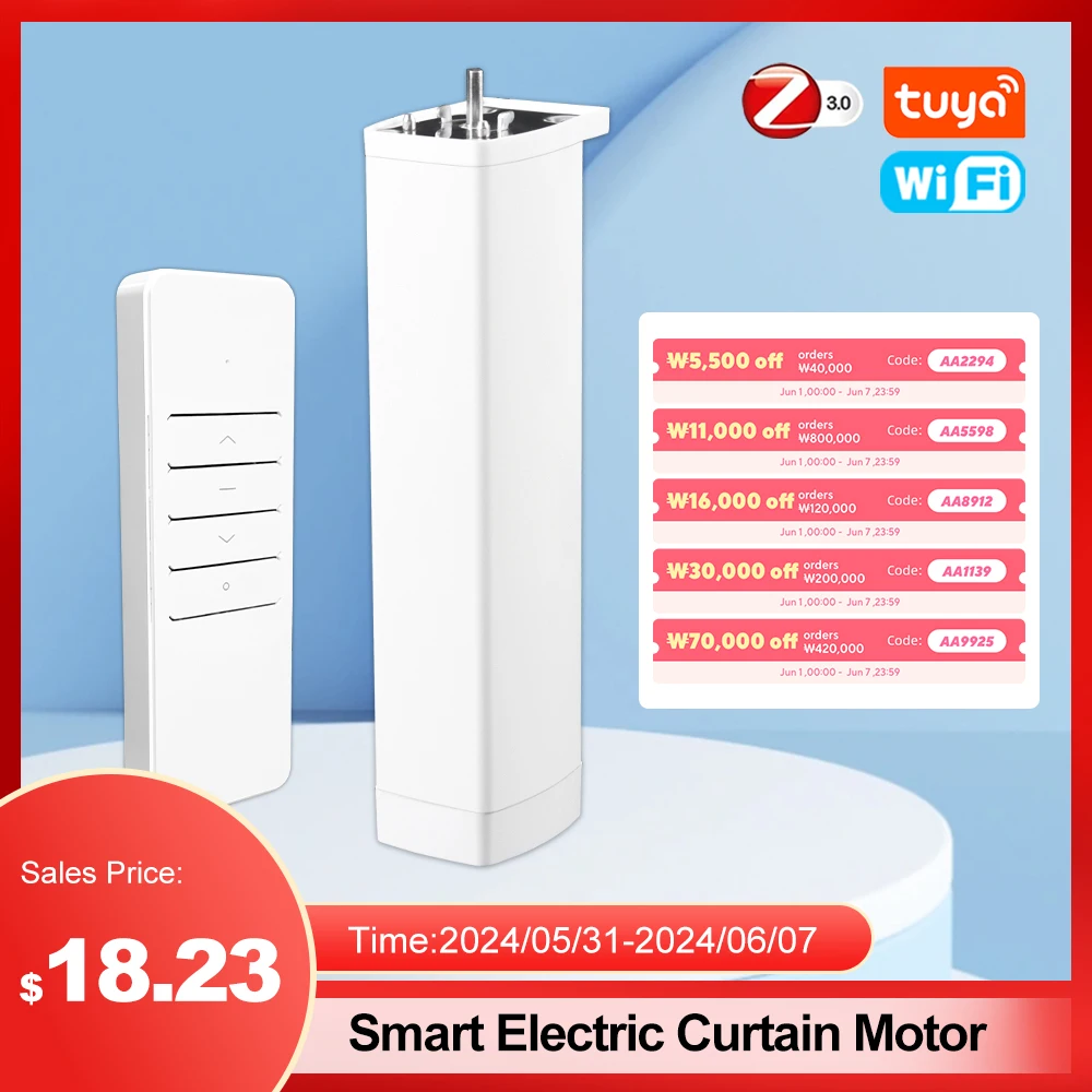 Smart-Tuya-wifi-zigbee-Electric-curtain-motor-shutter-motor-with-remote ...
