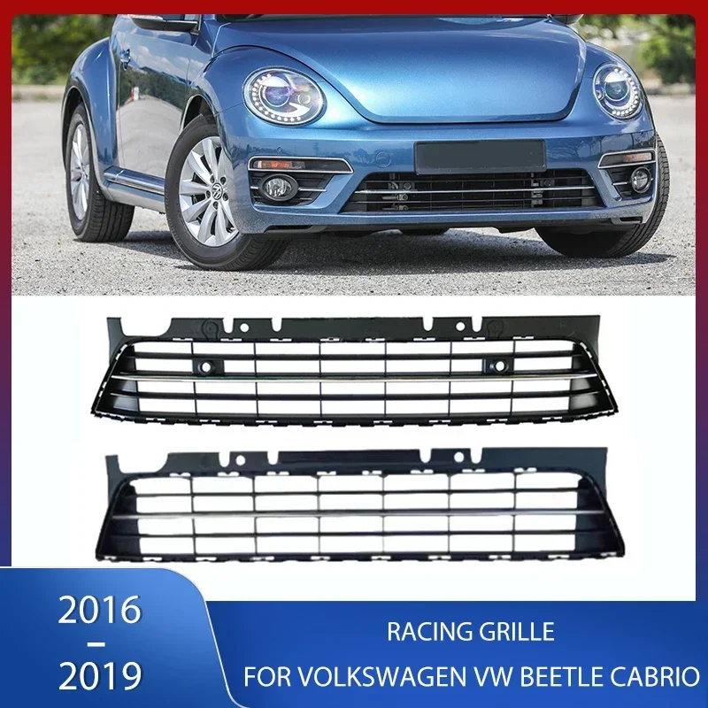 Front Bumper Middle Lower Grille Racing Grill Cover Trim For VW Beetle ...