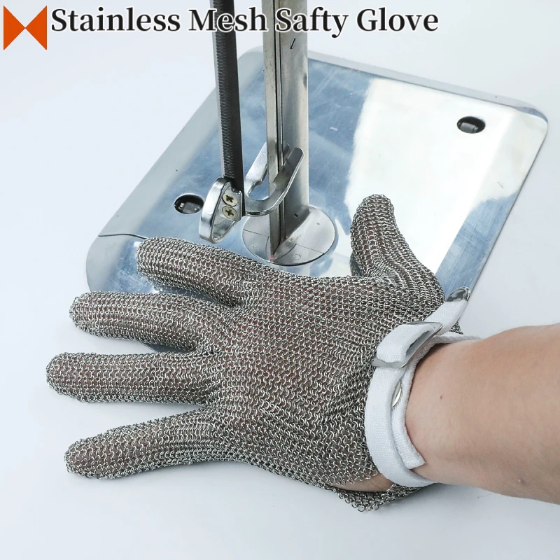 Stainless-Steel-Mesh-Safety-Glove-For-Cut-Protection-Ambidextrous ...