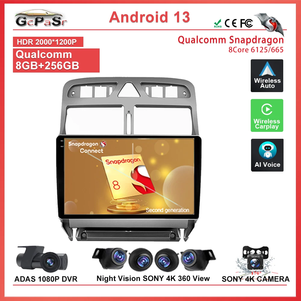 Qualcomm Snapdragon Android 13 Car Radio Multimedia Video Player For ...