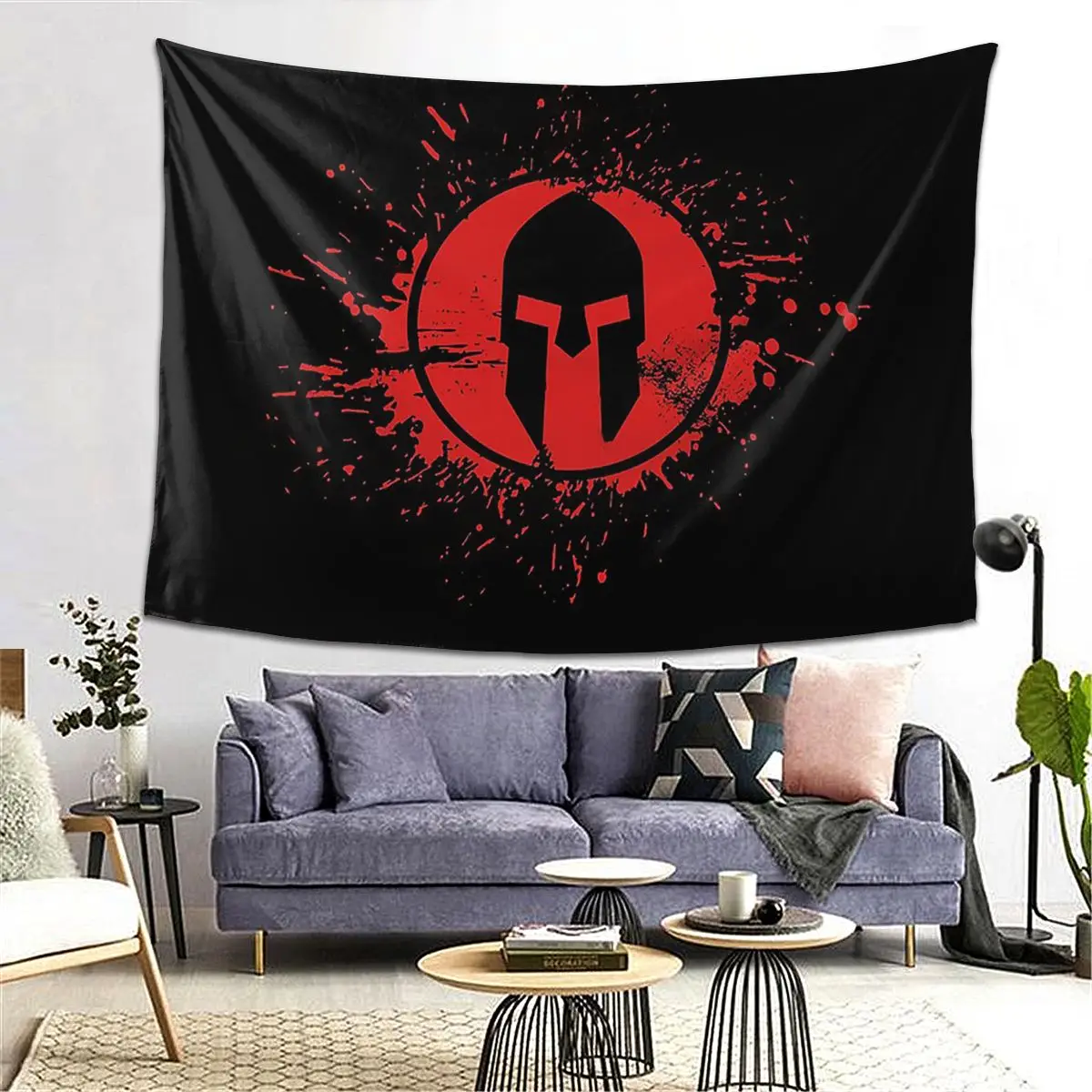 Spartan Race Tapestry Decor Art Aesthetic Tapestries for Living Room ...
