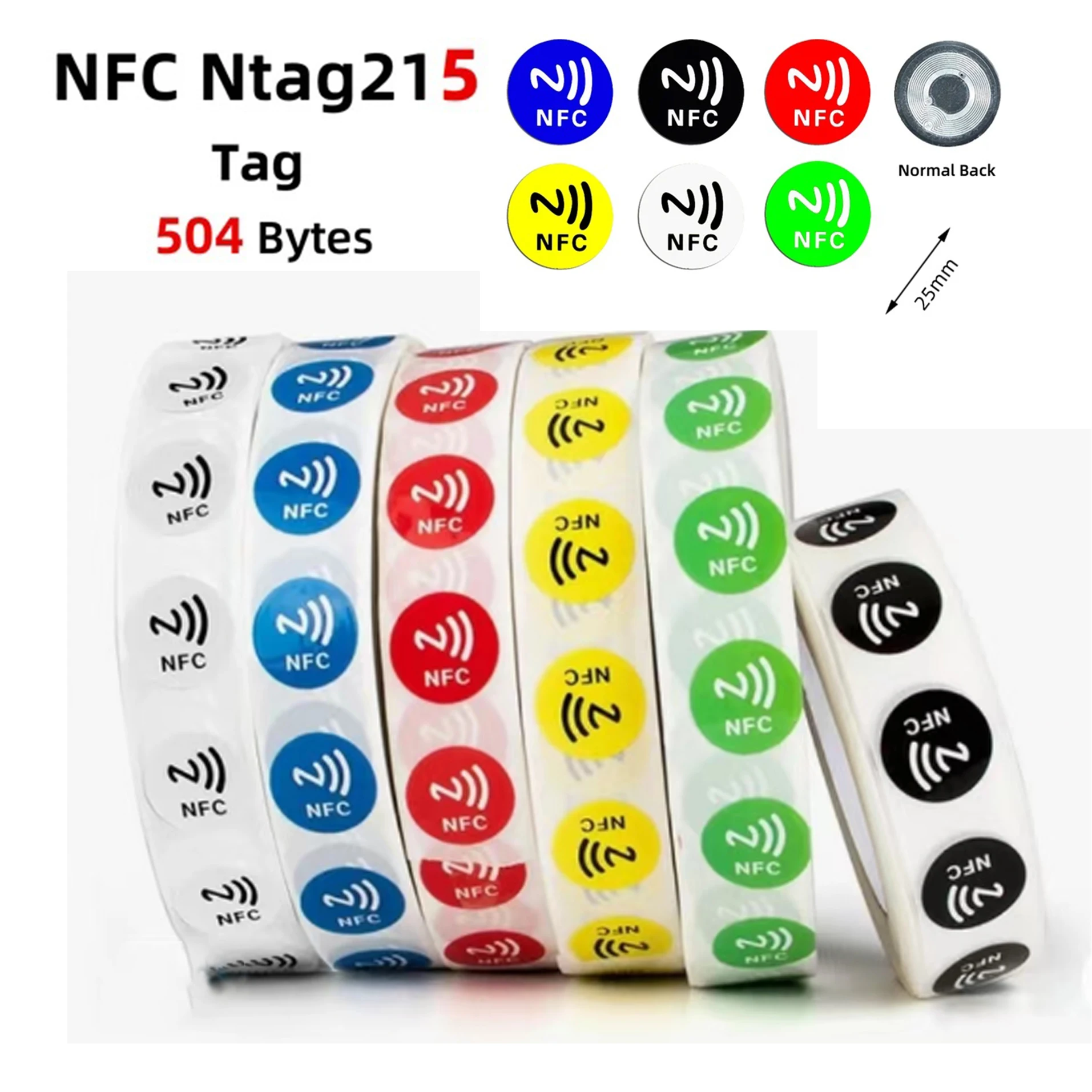 10Pcs-Coloful-Fast-Reading-Tag-NFC-Sticker-13-56-MHZ-540Bytes-RFID-NFC ...