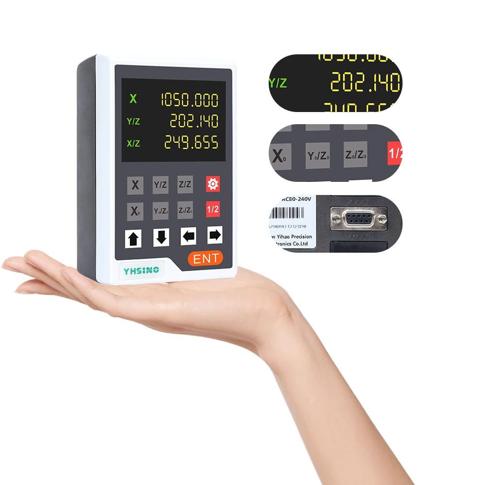 Mini Lathe Mill Dro Digital Readout Display 2 3 Axis YH800-3E YH800-2E ...