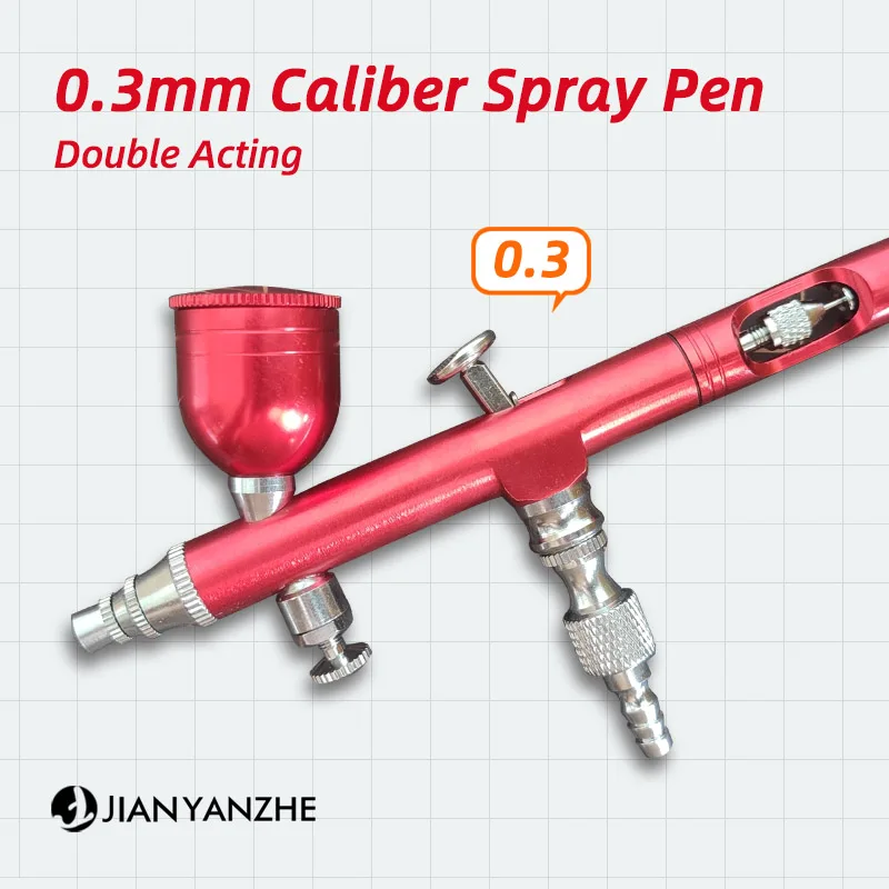 0.3mm Caliber Double-Action External Adjustment Airbrush for DIY Model ...