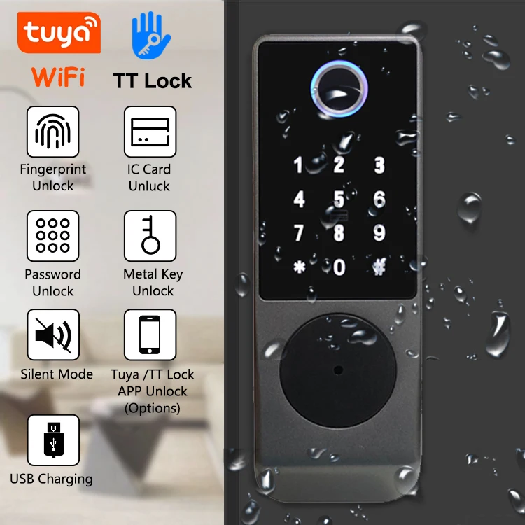 W7-Stainless-Steel-Double-Fingerprint-Lock-TT-Lock-Tuya-Smart-Door-Lock ...