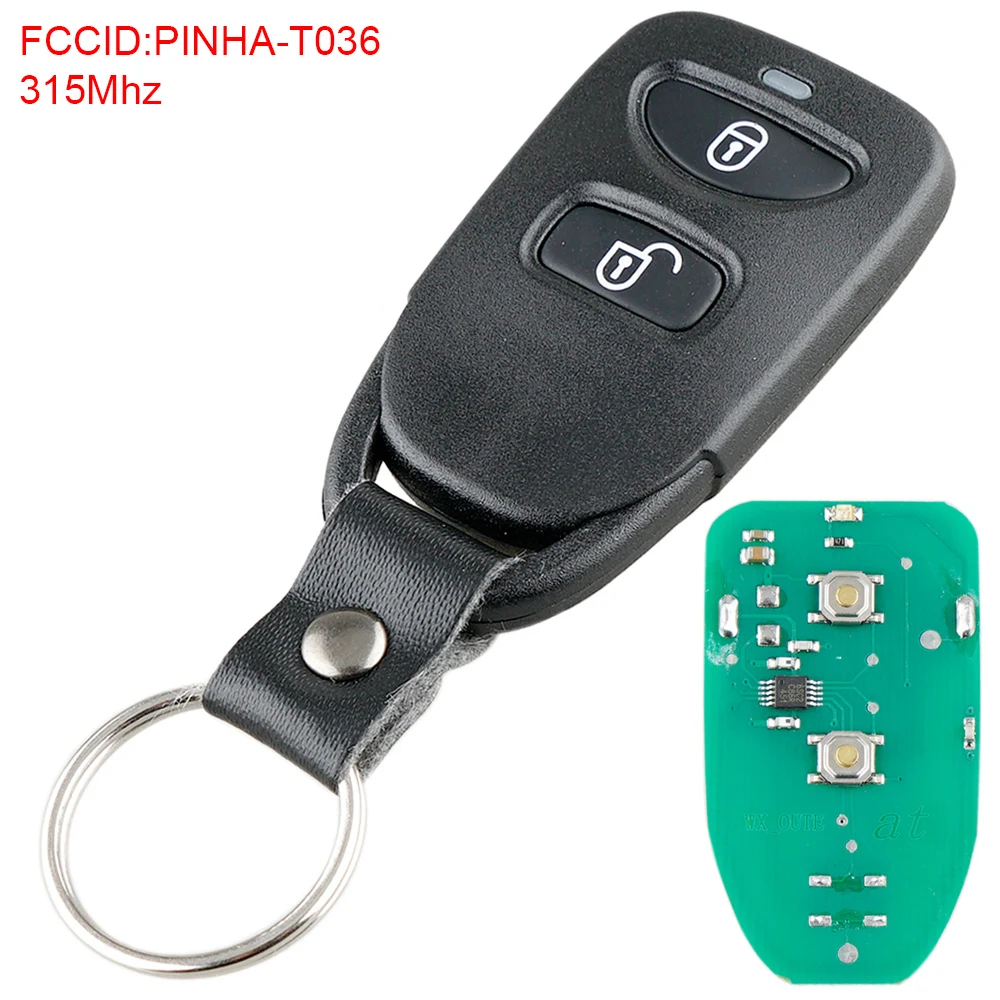 315MHz 2+1 Buttons Replacement Keyless Entry Remote Car Key Fob PINHA ...