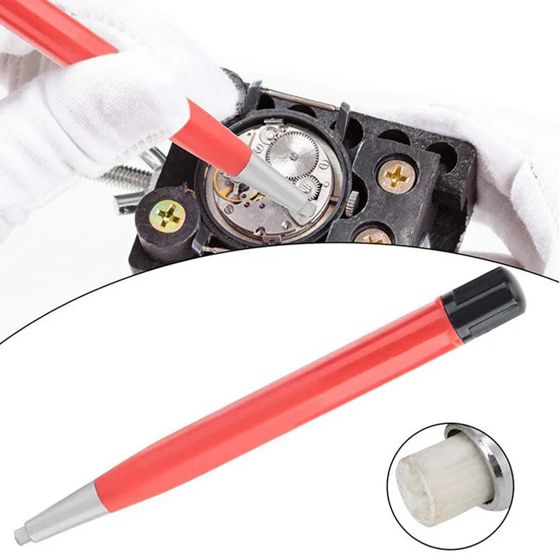 Portable Jewelry Fiberglass Brush Pen Watch Coin Repair Cleaning Tool ...