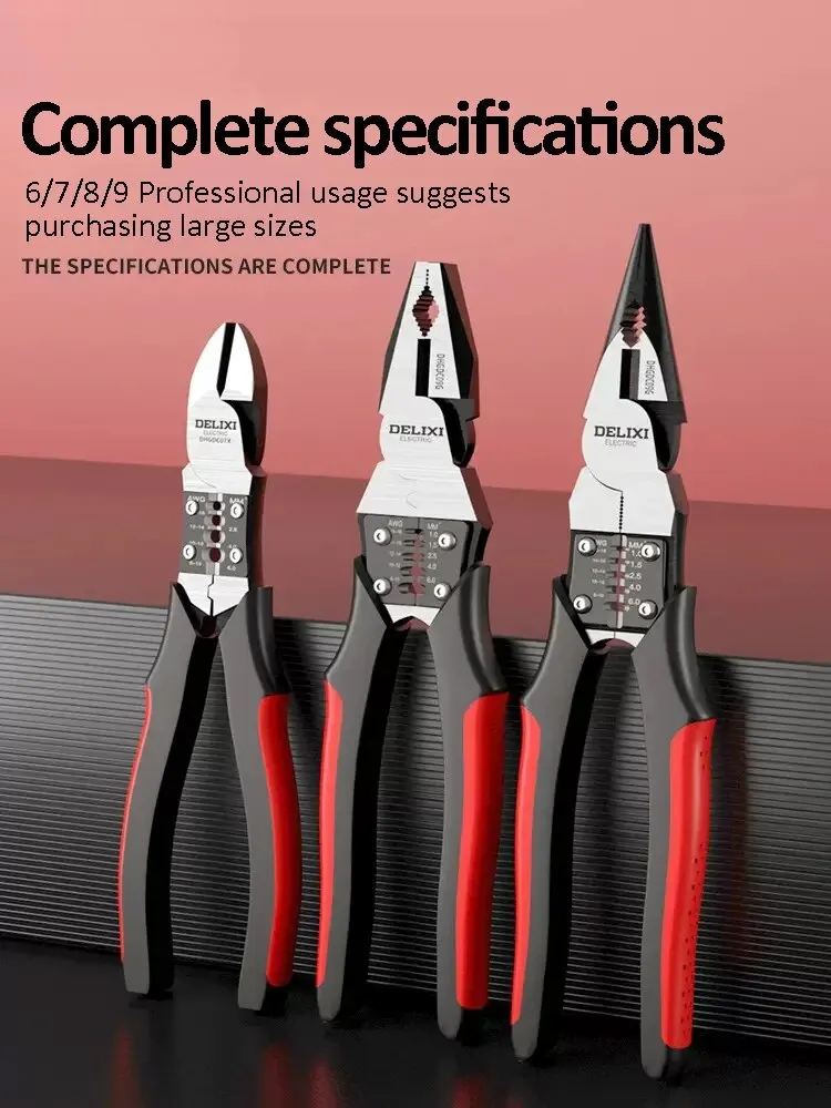 DELIXI-ELECTRIC-5-in-1-Multifunctional-Wire-Stripper-Crimper-Cutter ...