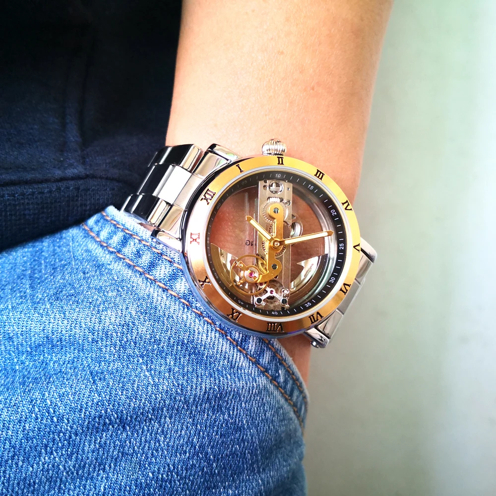 Мужские механические часы Forsining Tourbillon | AliExpress