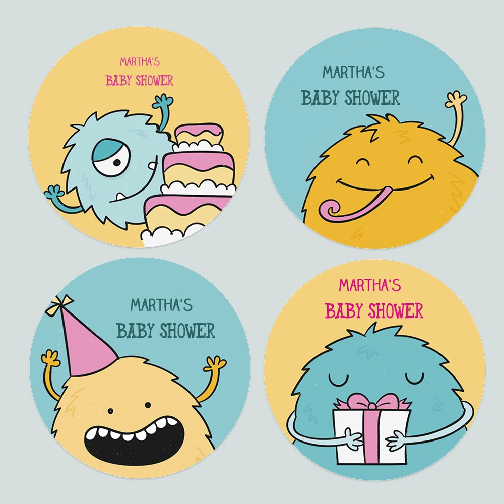 Personalized-Little-Monsters-Baby-Birthday-Christening-Party-Collection ...
