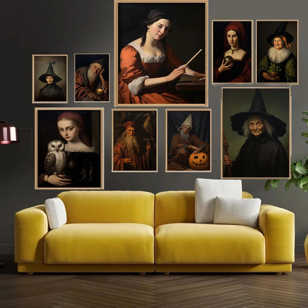 Retro-Gothic-Wizard-and-Witches-Portrait-Poster-Print-Dark-Magic ...