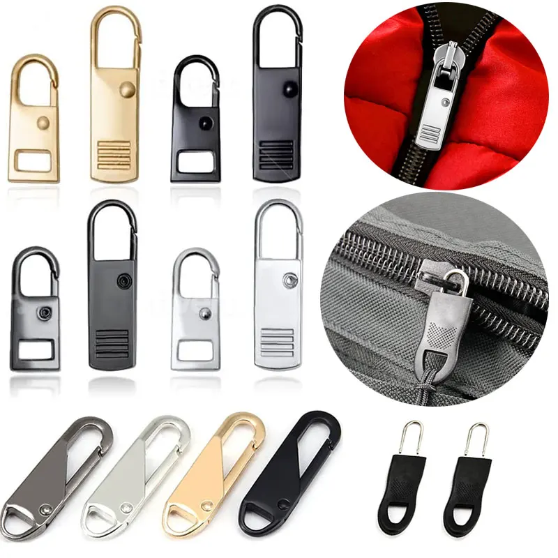 10pcs-Universal-Replacement-Zipper-Slider-Metal-Removal-Zipper-Puller ...