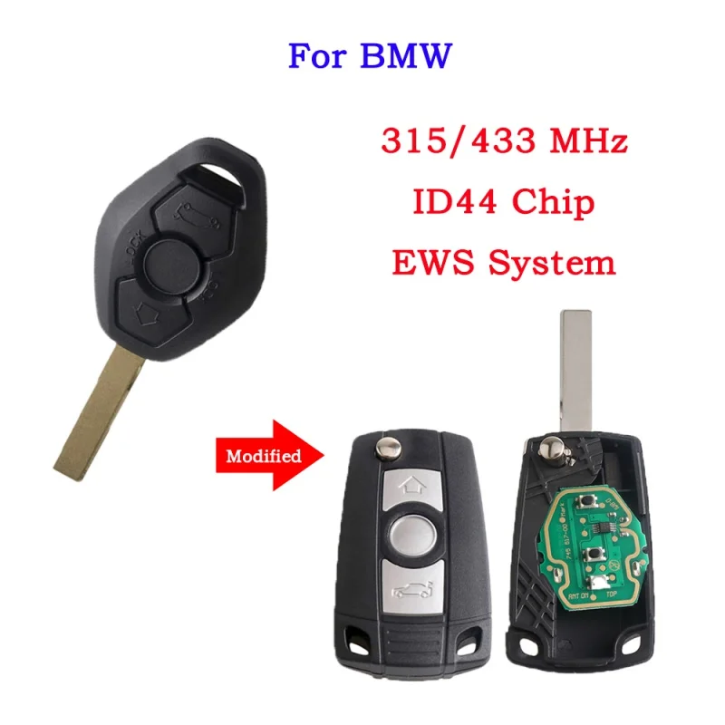 DUDELY-Modified-Remote-Key-Fob-for-BMW-E46-E39-3-5-7-Series-Flip-Car ...