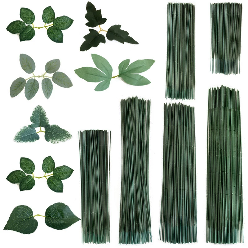100Pcs-40cm-Artificial-Stem-Plastic-Gardening-Flower-Rod-Plant-Wire ...