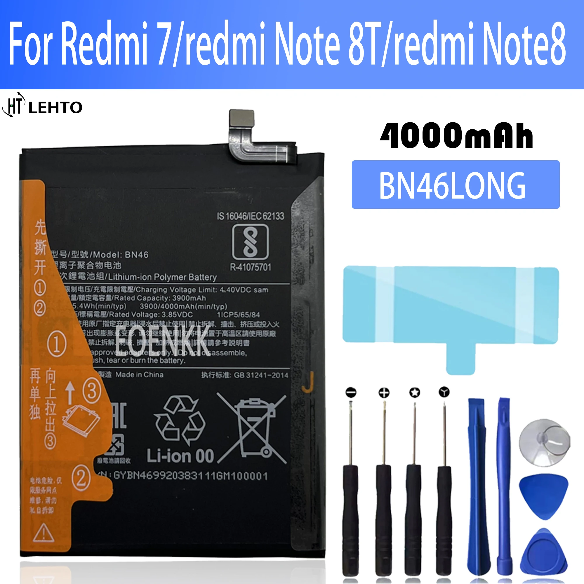 100-Original-Replacement-4000mAh-BN46-Battery-For-Xiaomi-Redmi-7-Note8 ...