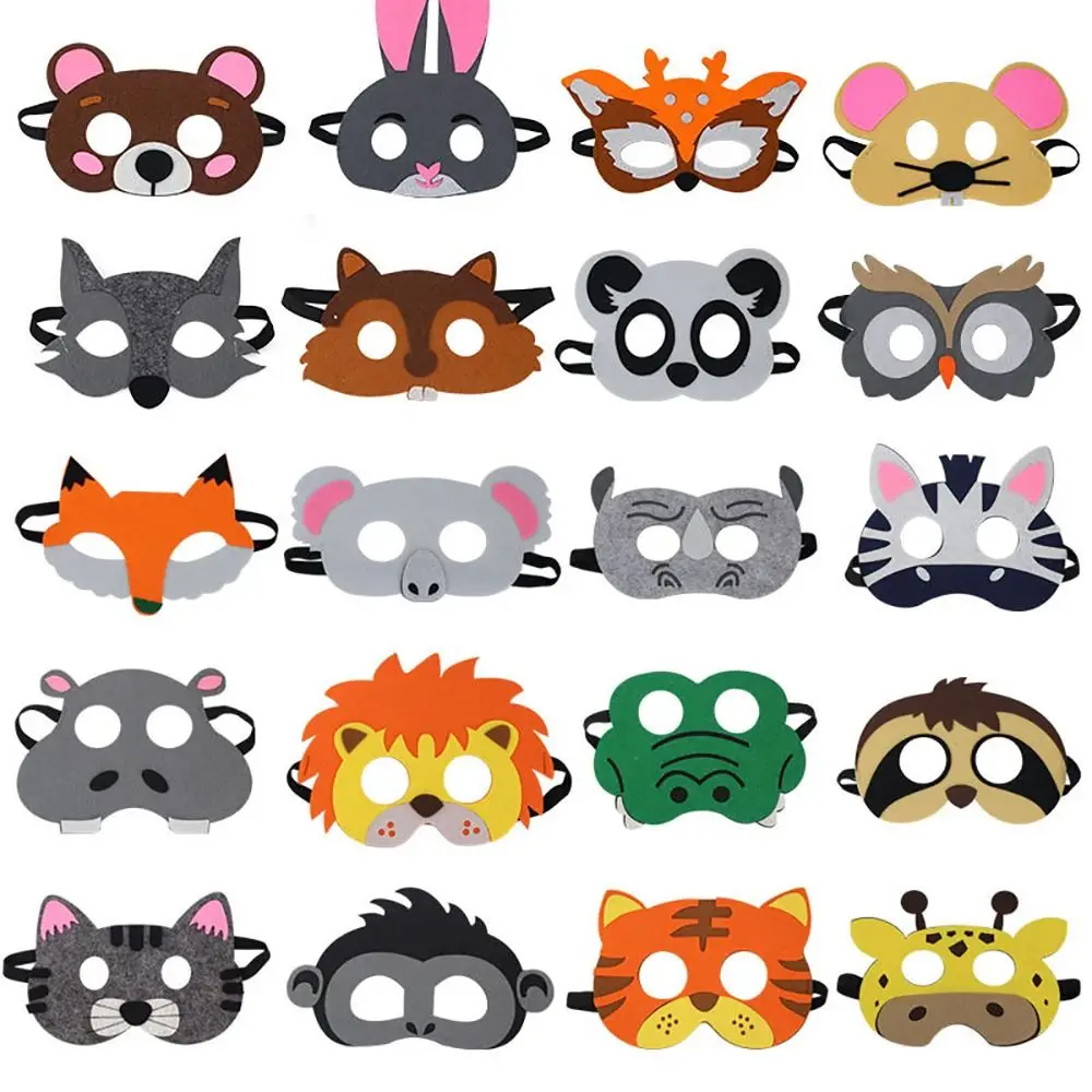 4Pcs Children's Day Gits Felt Animal Mask Felt Material Children Gits ...