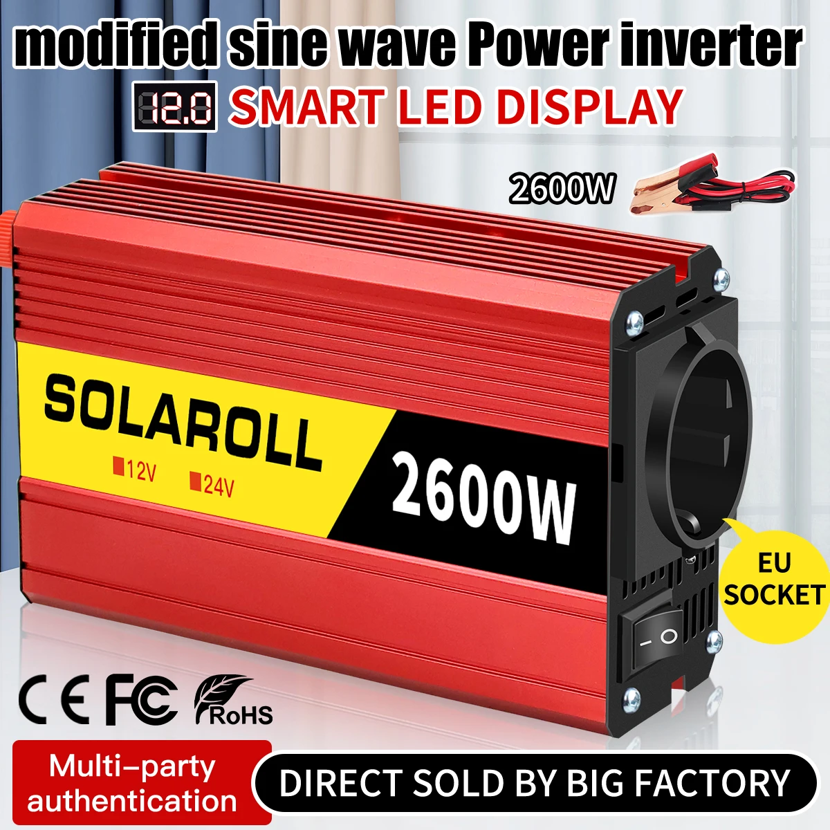 Inverter-2000W-2600W-3000W-4000W-DC-12V-24V-to-AC-110V-220V-Portable ...