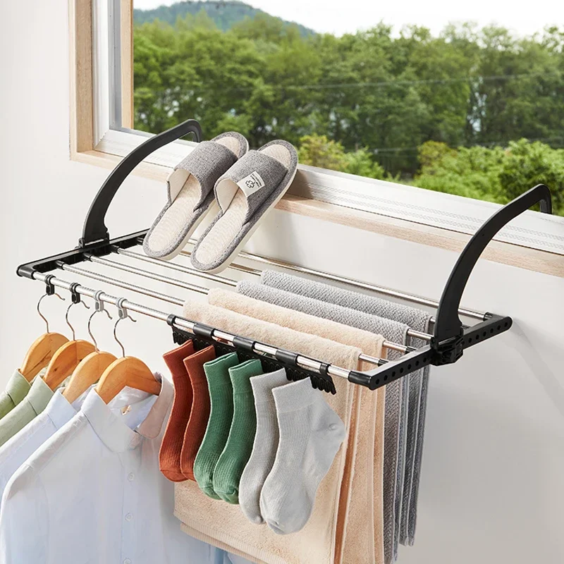 Tendedero-de-ropa-de-Metal-para-balc-n-colgador-de-barandilla-al-aire ...